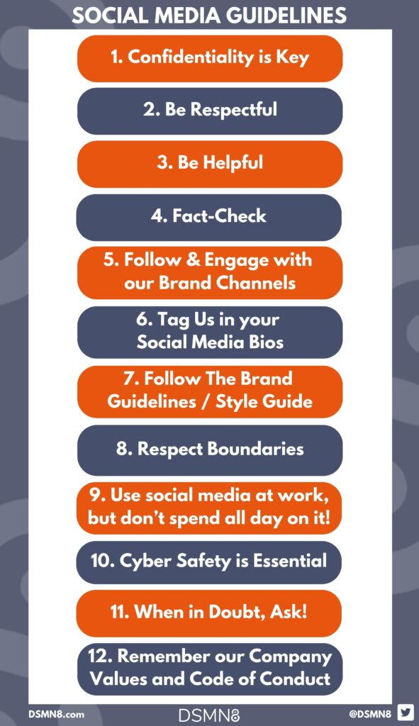 12 Essential Social Media Guidelines For Employees