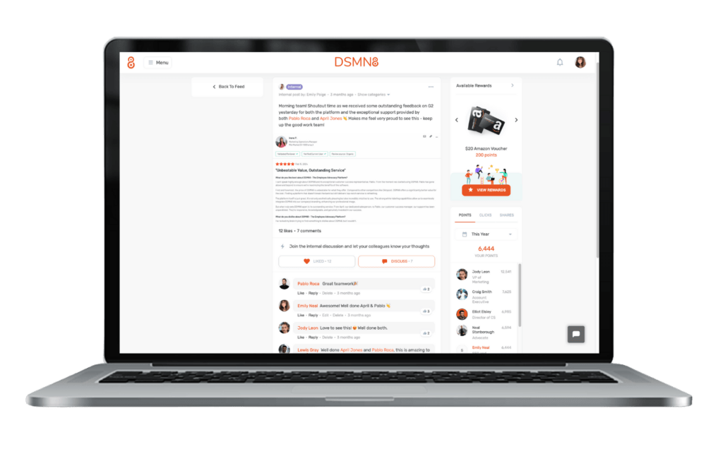 Internal Communications Platform Dsmn8